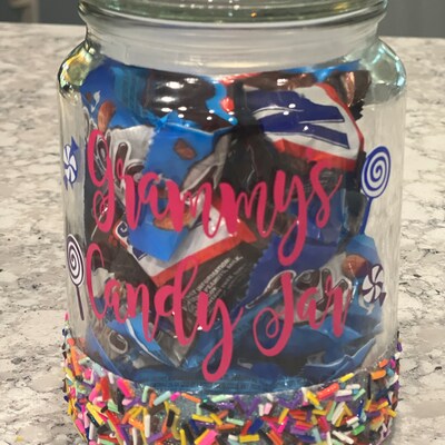 Custom Candy Jar, Personalized Candy Jar, Candy Themed Birthday, Candy ...
