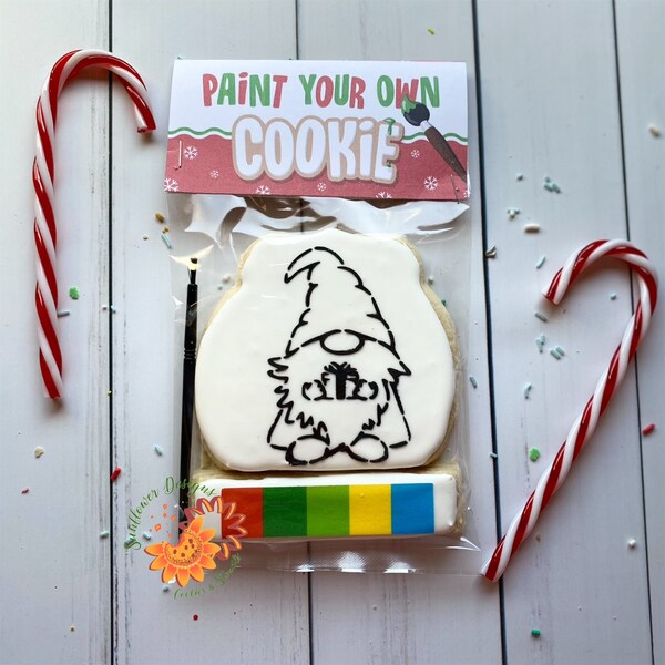 Paint Your Own Cookie Christmas Printable Bag Toppers - Set of 3 Plus ...
