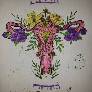 Baby in Womb Floral Coloring Page for Positive Pregnancy and Birth - Etsy