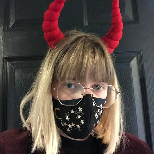 Custom Color Tall Plush Horns Costume Horns Pair of Horns Bull Horns ...