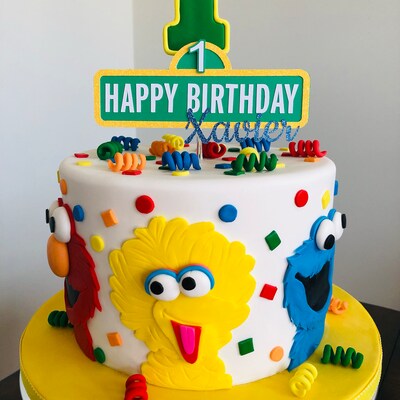 Happy Birthday Street Sign Personalized Happy Birthday Cake Topper ...