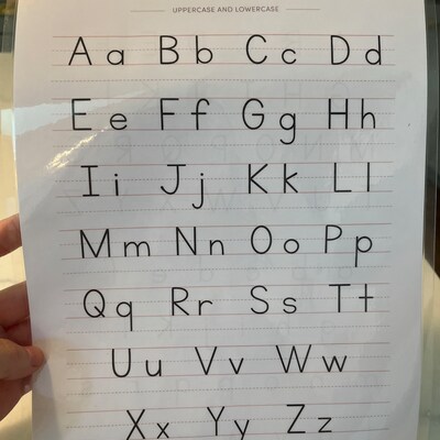 Montessori Cursive Alphabet Poster Handwriting Chart ABC - Etsy