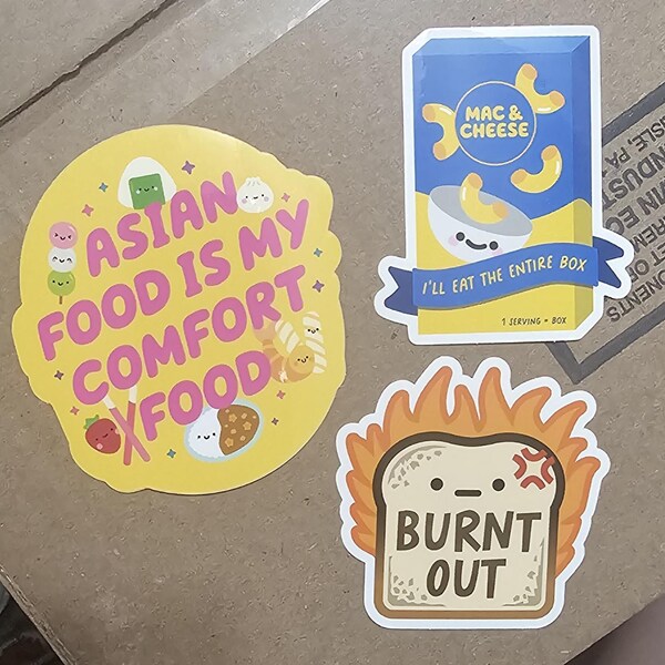 Asian Condiment Vinyl Sticker Pack | Asian Food Stickers | Kawaii Food ...