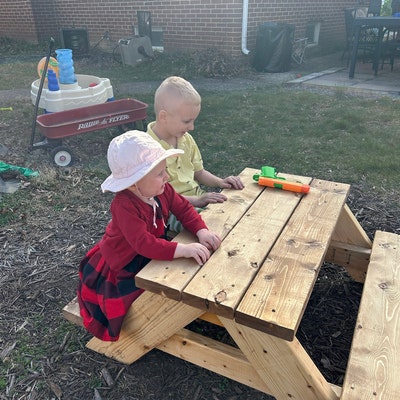 Kids Picnic Table Plan, Small Picnic Table Plan, Child Table Plan ...