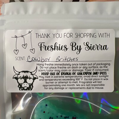 INSTANT DOWNLOAD Freshie Warning Labels With Space to Write - Etsy