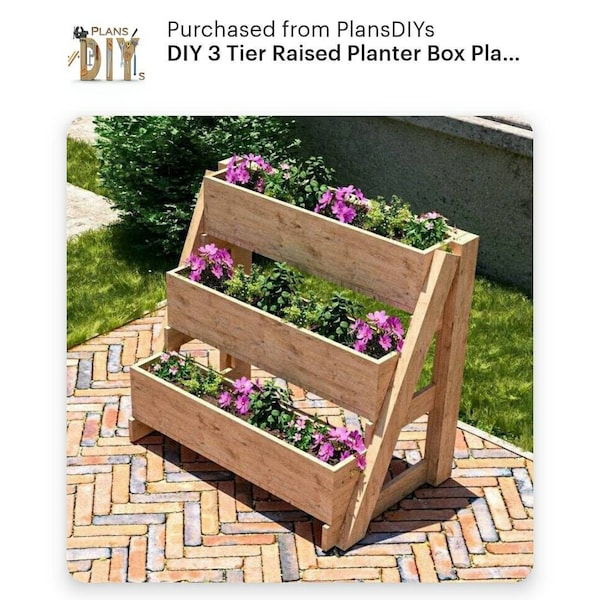 DIY 3-tier Raised Planter Box Plans: Easy Woodworking Build Project for ...