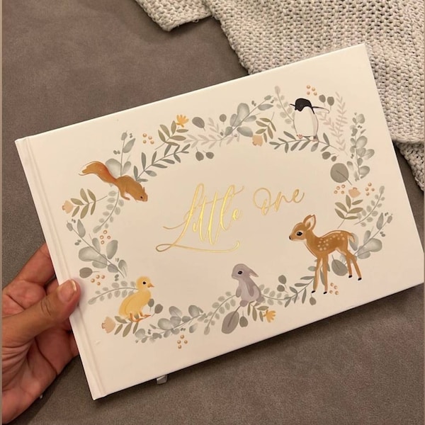 Luxury Baby Memory Book (little One - Animals) Baby Shower Gift, New ...