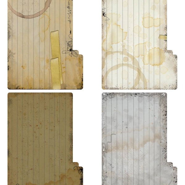 Neutral Index Cards Digital Downloads 6 Sheets - Etsy