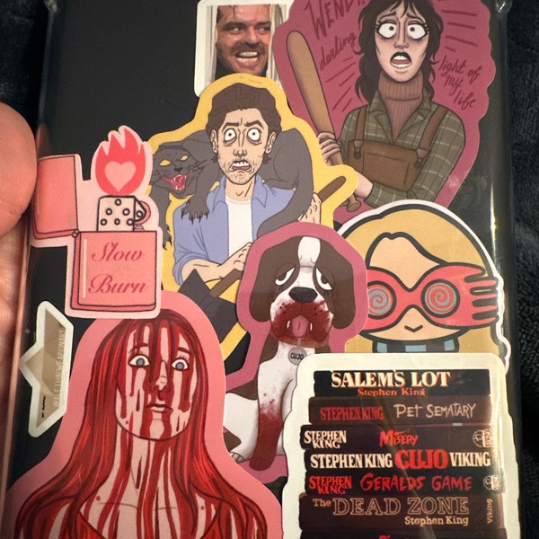 Horror Book Stack Vinyl Sticker | Horror Book Stickers | Stephen King ...