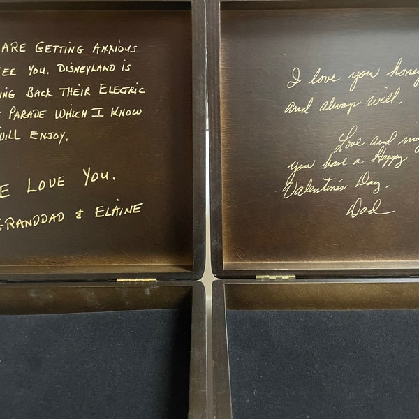 Handwriting Engraved Into This Custom Engraved Wooden Box, Mothers Day ...