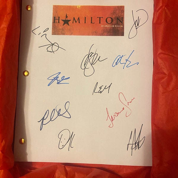 Hamilton Script Broadway Lyrics Signed 10X Lin-manuel Miranda, Phillipa ...