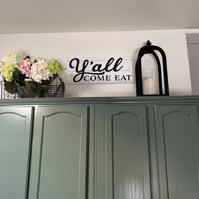 Y'ALL COME EAT Rustic Farmhouse Wall Decor Fixer Upper Sign Custom ...