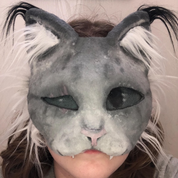 Custom Cat Mask // Therian Mask // Commissions Open - Etsy