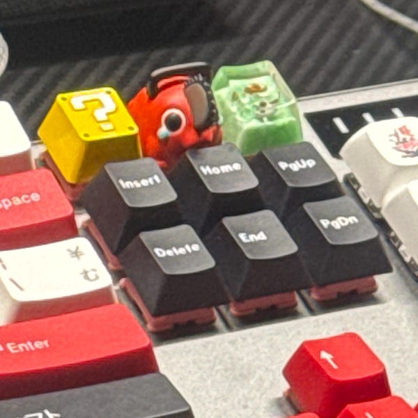 Glowing Fire Artisan Keycap, Fire Demon Anime Keycap, Anime Keycap ...