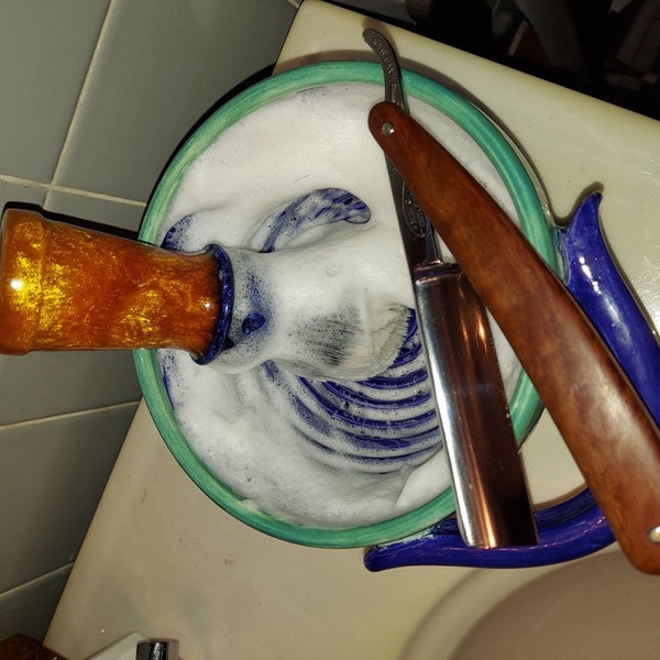 Barber Pole Shaving Scuttle With Lid - Etsy