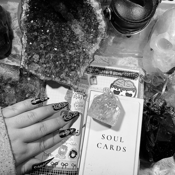 Cast A Spell Nailz, 24 Long Witchy Press on Nails, Matte Black Satanic ...