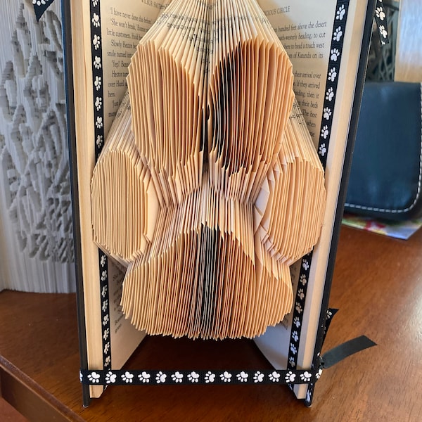 PAW PRINT Book Folding Pattern — 168 Folds (336 Numbered Pages). PDF ...