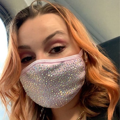 Bling Face Mask, Rhinestone Face Mask by LUXIE, Soft Cotton, Adjustable ...