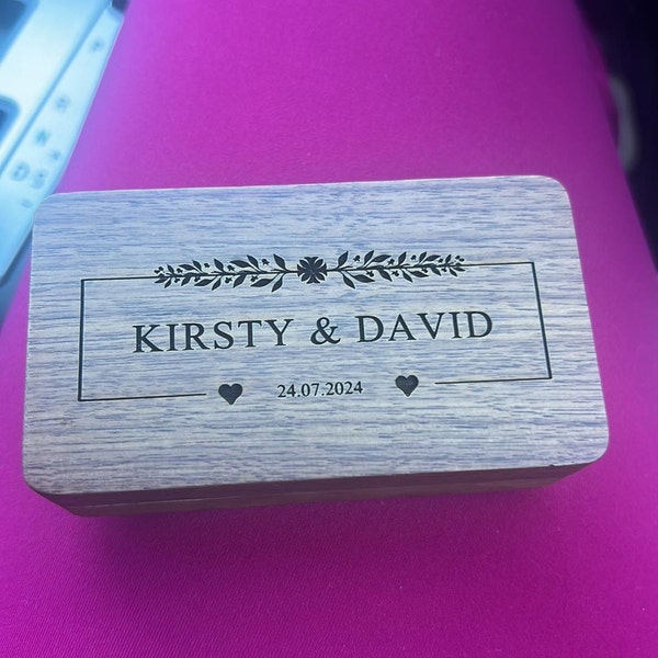 Oval Wood USB Flash Drive & Wooden USB Box Set - Custom Engraved USB ...