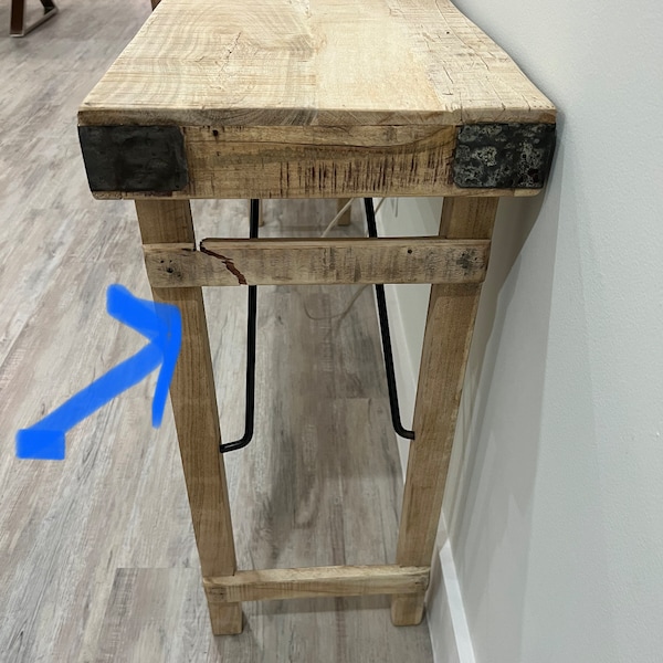 Handmade Reclaimed Wood Folding Console Table: Farmhouse Entryway - Etsy