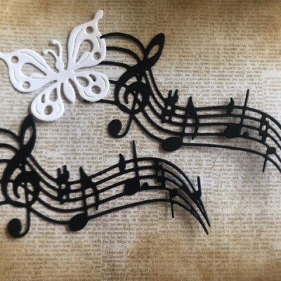 Music Note Die Cut Embellishment for Scrapbooking & Card Making Party ...