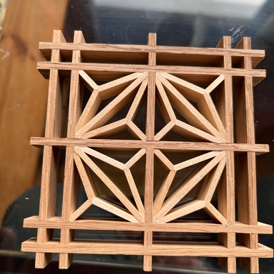 Kumiko Kit. No Need to Cut and Ready for Assembling. Pattern Kakuasa ...