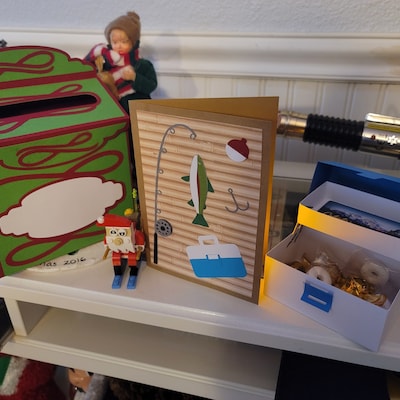 SVG Bundle: 3D Fishing Tackle Box SVG Dimensional Fishing Card SVG ...