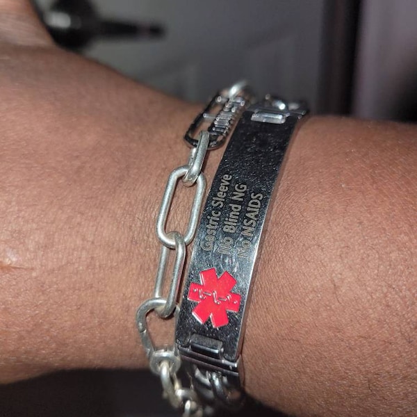 Personalized Custom Medical Alert Bracelet for Men Women Emergency ...