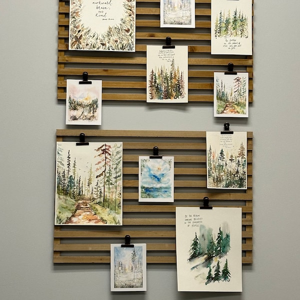 Boho Pathways of Tall Trees, Earthy Tones Watercolour Dirt Path Wall ...