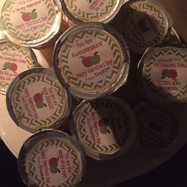 Applesauce Valentine's Day Cards and Stickers. Hang Tags and Stickers ...