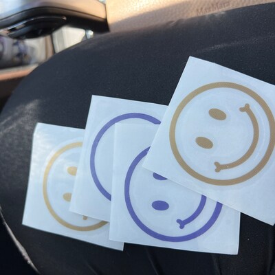 Smiley Face Decal, Car Decal, Tumbler Decal, Smiley Face Sticker, Happy ...
