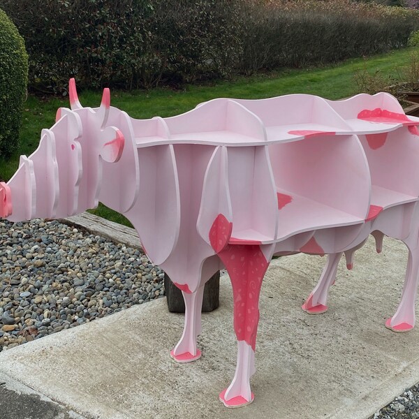 COW SHELF - Dxf Plan Laser Cutting File Home Decor Interior Design ...