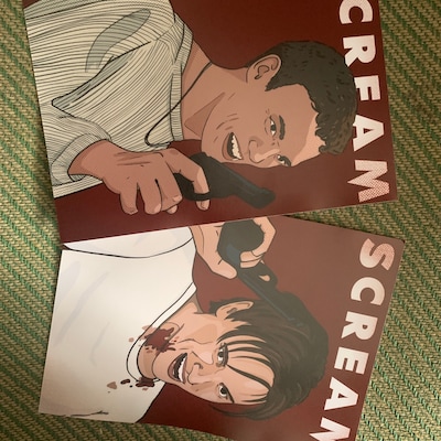 Scream Billy Loomis & Stu Macher A5 Art Prints Set - Etsy