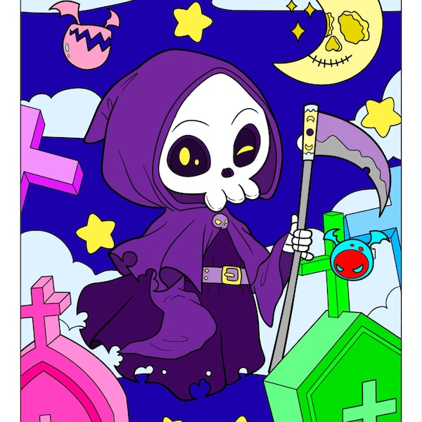 Adorable Goth: Kawaii and Horror Coloring Book for Relaxing by Coco Wyo ...
