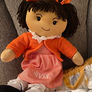 Personalized Cuddle Time Rag Dolls Ages 3 Soft Doll for Kids Plush Toy ...