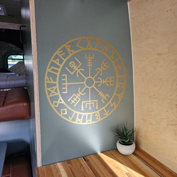 Nordic Compass Decal, Viking Compass Vinyl Sticker, Iceland Vinyl Decal ...