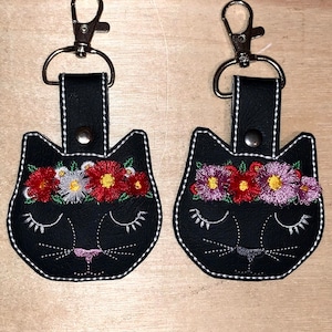 4x4 Cat Key Fob, 3D Fringed Flower, DIGITAL DESIGN, Cat Key Ring ...