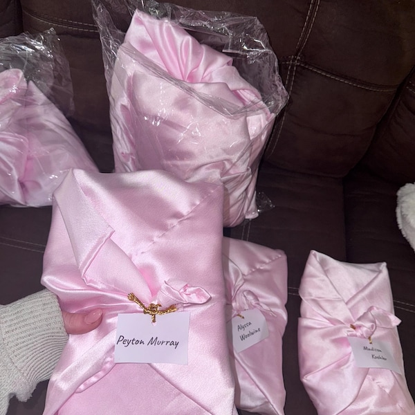 Premium Light Blue Bridesmaids Robes Dreamy Angel Song Pattern Soft ...
