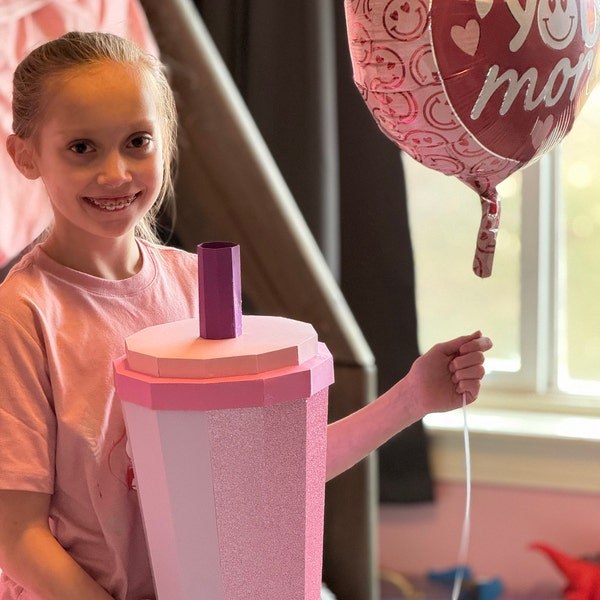 Big Iced Coffee Cold Drink Boba Bubble Tea Gift Box Digital Download ...