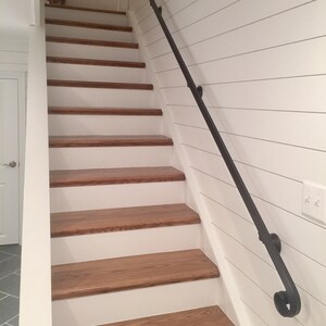 12 Ft Wrought Iron Hand Rail Wall Rail Stair Step Railing Wall Mount ...