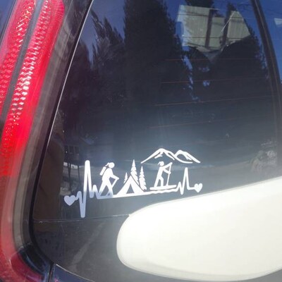 Golf Cart Decal Ladies Golf Decal for Car Window Heartbeat Lifeline ...