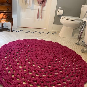 Handmade Cotton Chunky Crochet Cream Rug/crochet Nursery | Etsy