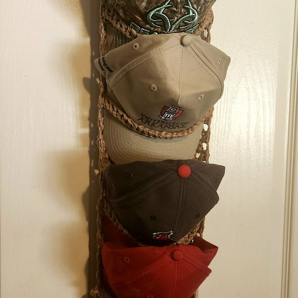 Crochet Hat Display Pattern: Wall Hanging Ballcap Holder (PDF Pattern ...