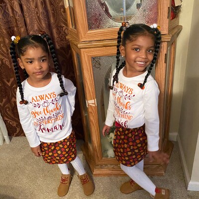 Girl's Thanksgiving Outfit Personalized Thanksgiving - Etsy