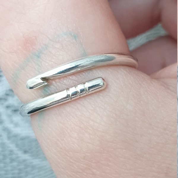 Silver Crochet Hook Ring - Etsy