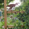 Rusty Metal T-rex Dinosaur Fence Post Topper Garden Ornaments Art ...