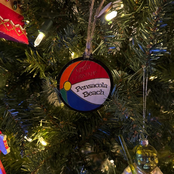 Pensacola Beach Sign & Beach Ball Wood Magnet Combo Set - Etsy