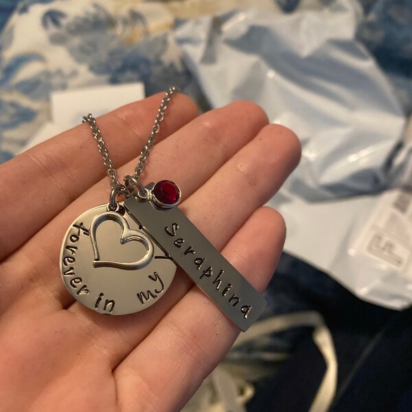 Sympathy Gift Forever in My Heart Necklace Loss of a Loved One RIP ...