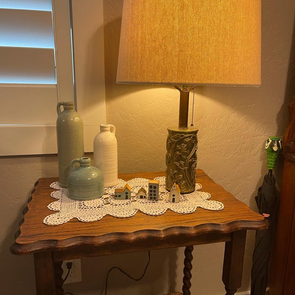 Vintage Toleware Students Lamp Vintage Table Lamp - Etsy