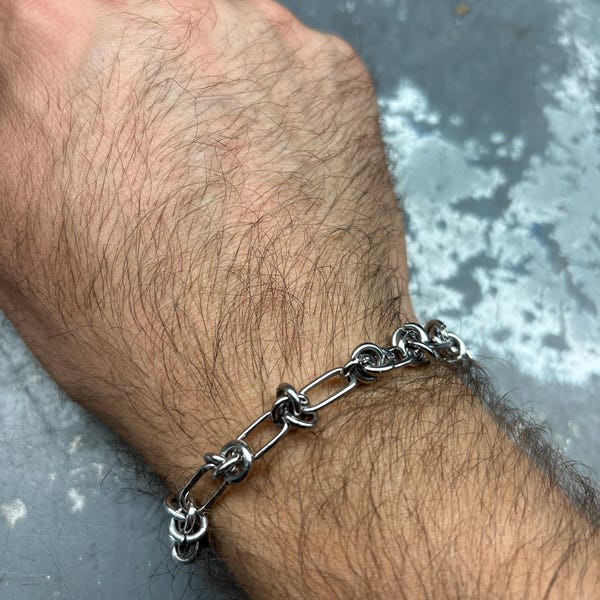 Ball Chain Bracelet / Stainless Steel/ Beaded Chain/ Silver Ball and ...